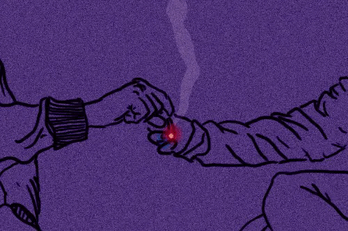 cigarette in hands Discord Banner