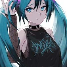 Goth Miku Pfp by Jaxon
