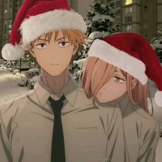 Chainsaw Man Christmas Pfp by Sora