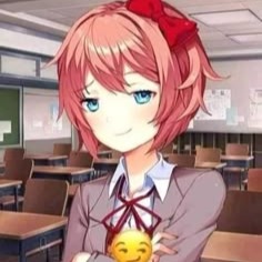 Sayori Ddlc Pfp by gri