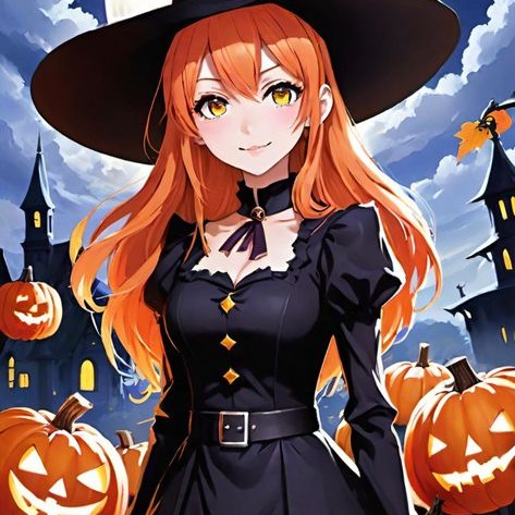 Anime Halloween Pfp by cosmic demon