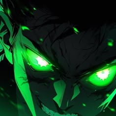 Green Anime Pfp by cosmic demon