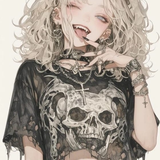 Goth Anime Profile Avatar Pfp by redst0nem4n.