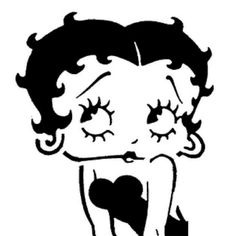 Betty Boop Black And White Pfp by 8f.q