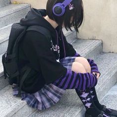 Goth Egirl 19 Pfp by rockhartd