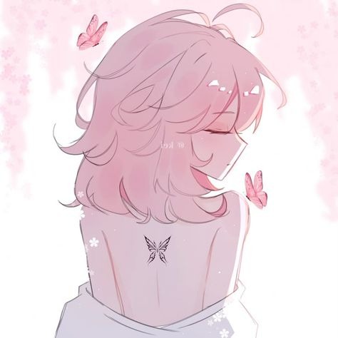 Cute Pink Anime User Icon Pfp by gri