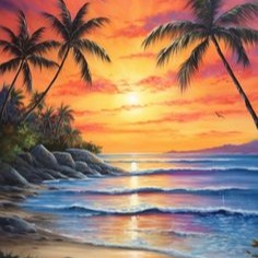 Sunset Pfp by cosmic demon