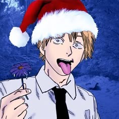Chainsaw Man Christmas Pfp by gojicrusader