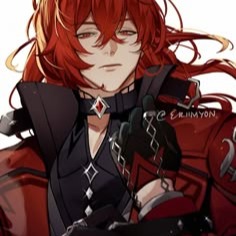 Diluc Profile Picture Pfp by escurin